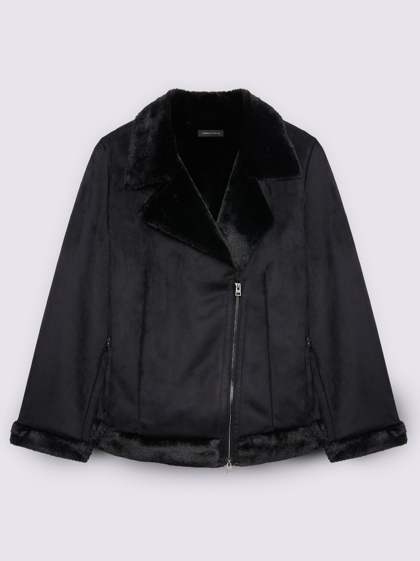 Soft touch jacket with asymmetric zip