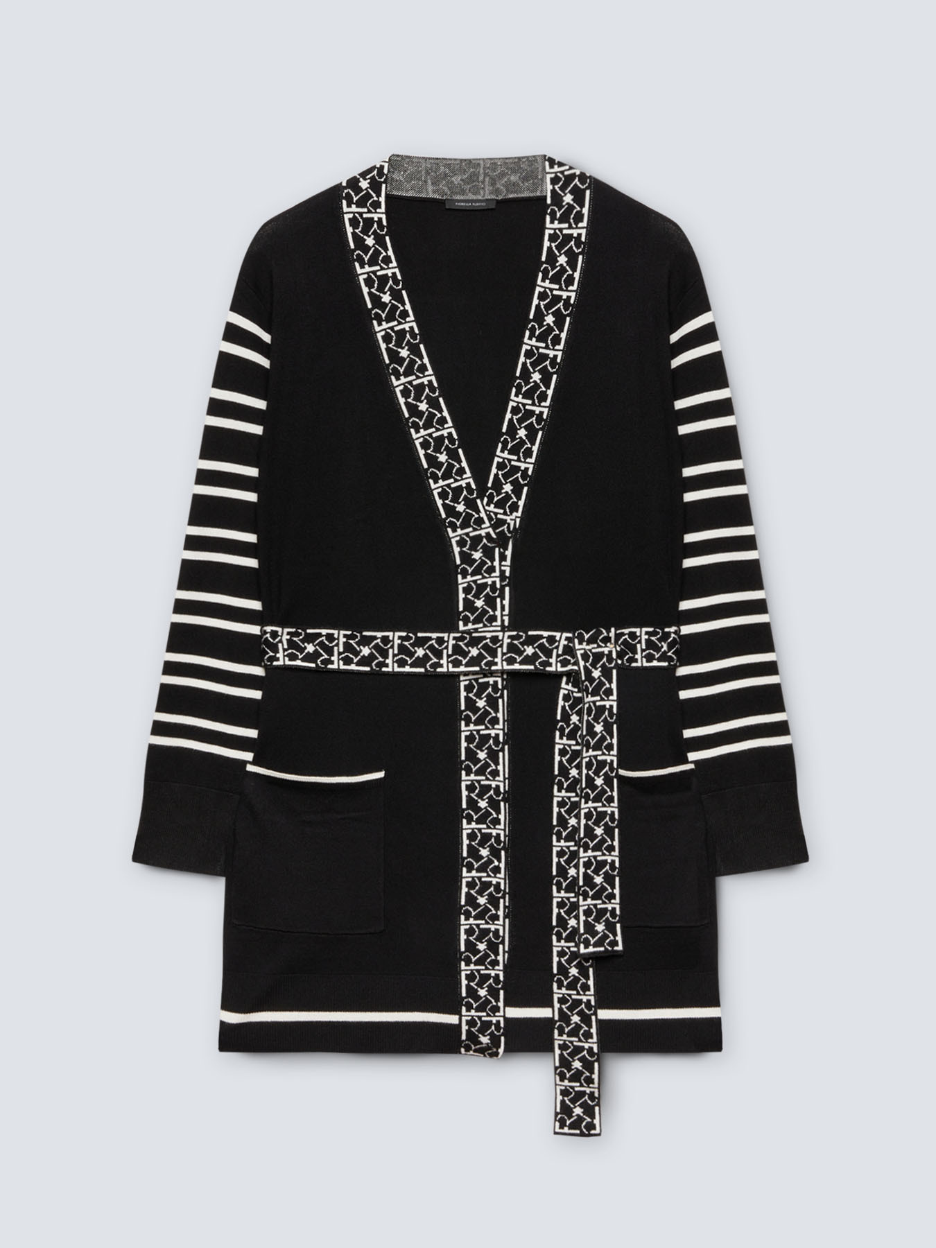 Cárdigan largo con logos